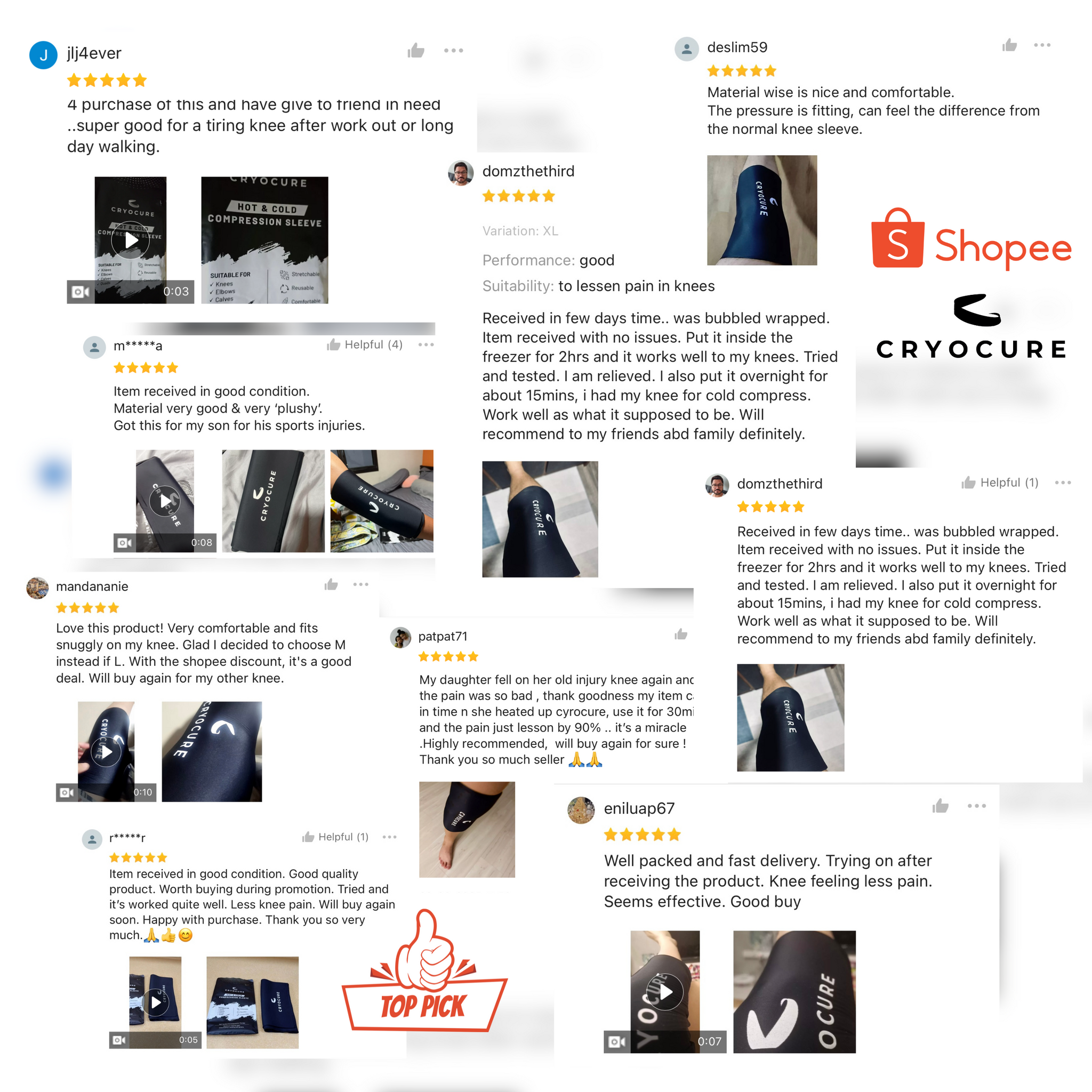 Cryocure ThermaFlex Pro - Hot and Cold Compression Sleeve